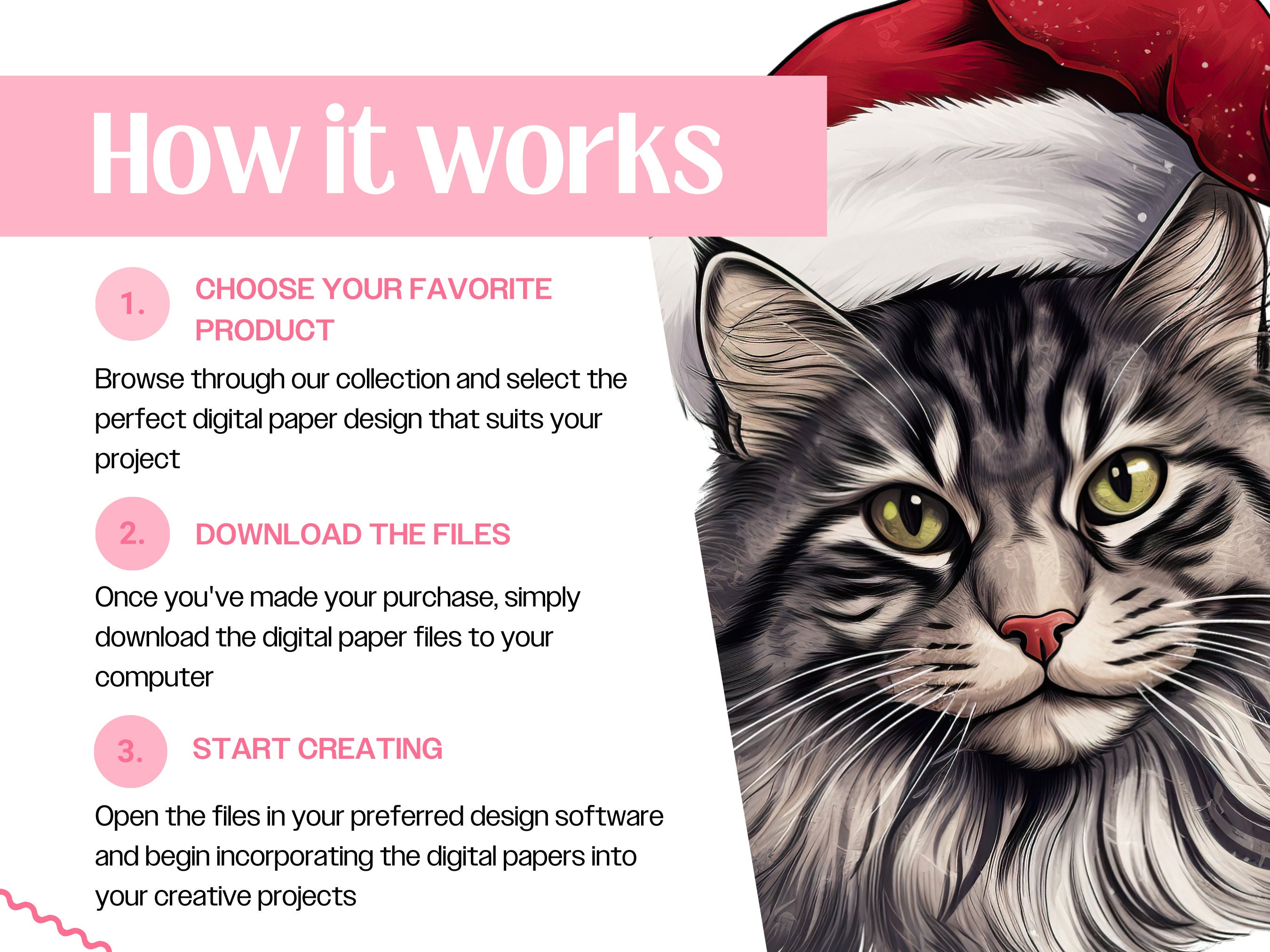 Christmas Cats, 472 Santa Cats and Kittens PNG Clipart Bundle 49 Breeds ...