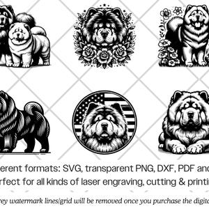 Chow Chow SVG Bundle · Fluffy Funny Dog Clipart PNG PDF · Cricut Laser ...