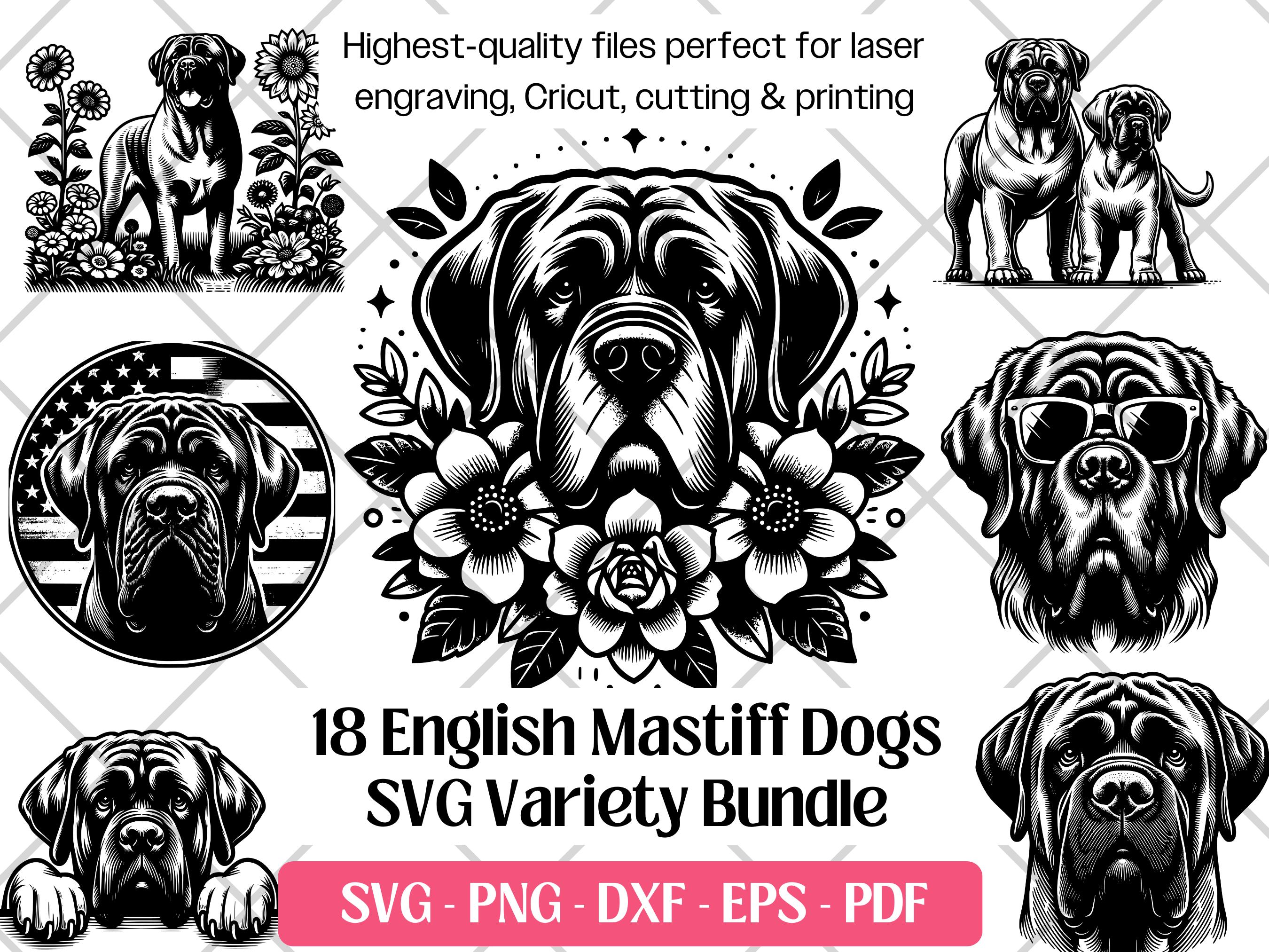 English Mastiff SVG Bundle · Guard Dog Breed Large Mastiff English ...