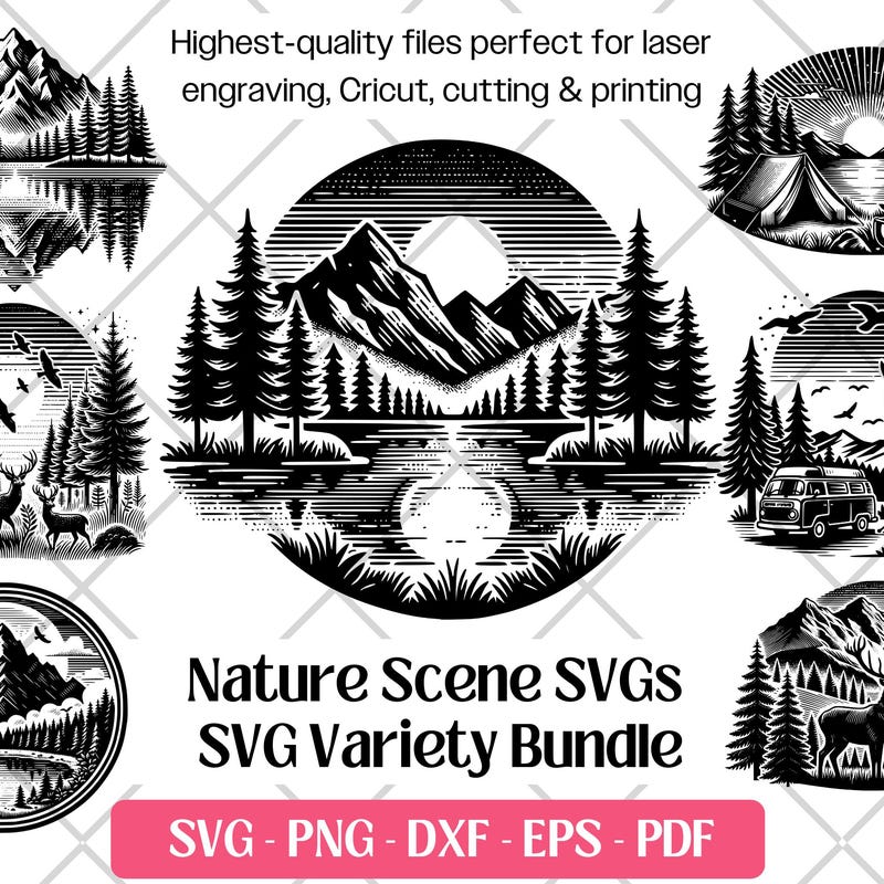 Forest Landscape Svg - Etsy