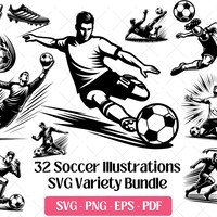 SOCCER BOYS - Digital Clipart Set, Soccer Clipart , Play Soccer Clipart ...