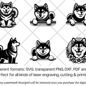 Shiba Inu SVG Bundle, Vector, PNG, Dxf, Eps,pdf, Cutting and Laser ...