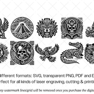 Aztec SVG Bundle, Tribal Native American Clipart Png, Laser Cutting ...