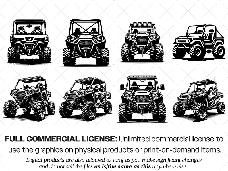 UTV SVG Bundle, Offroad Mud Riding Clipart Png, Laser Cutting Engraving ...