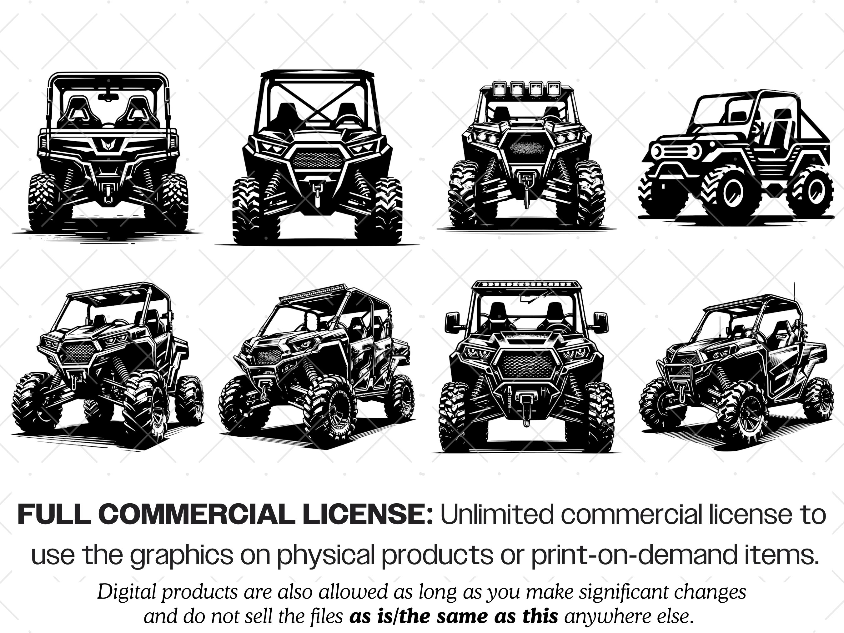 UTV SVG Bundle, Offroad Mud Riding Clipart Png, Laser Cutting Engraving ...