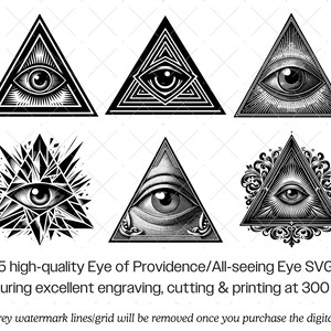 Eye of Providence SVG Bundle, Masonic Illuminati Symbol Third-eye ...