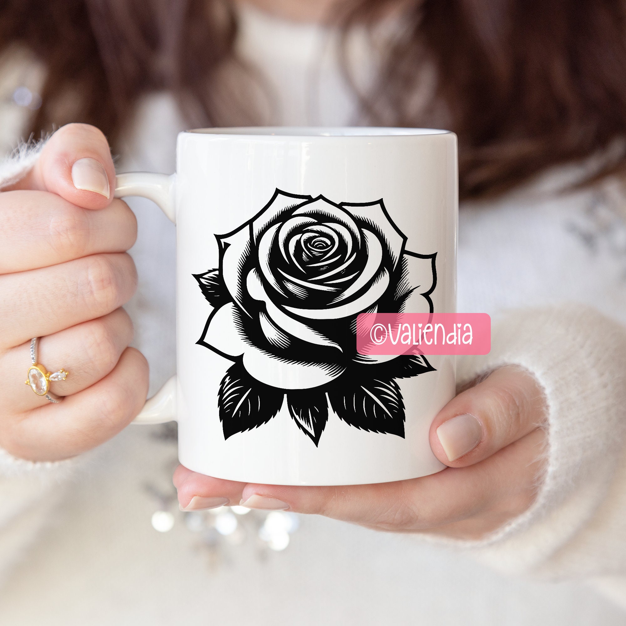 Rose SVG Bundle,flower Head Illustrations, Laser Cut Files (pdf, Png ...