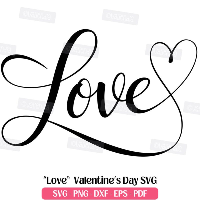 Love Word Clipart - Etsy