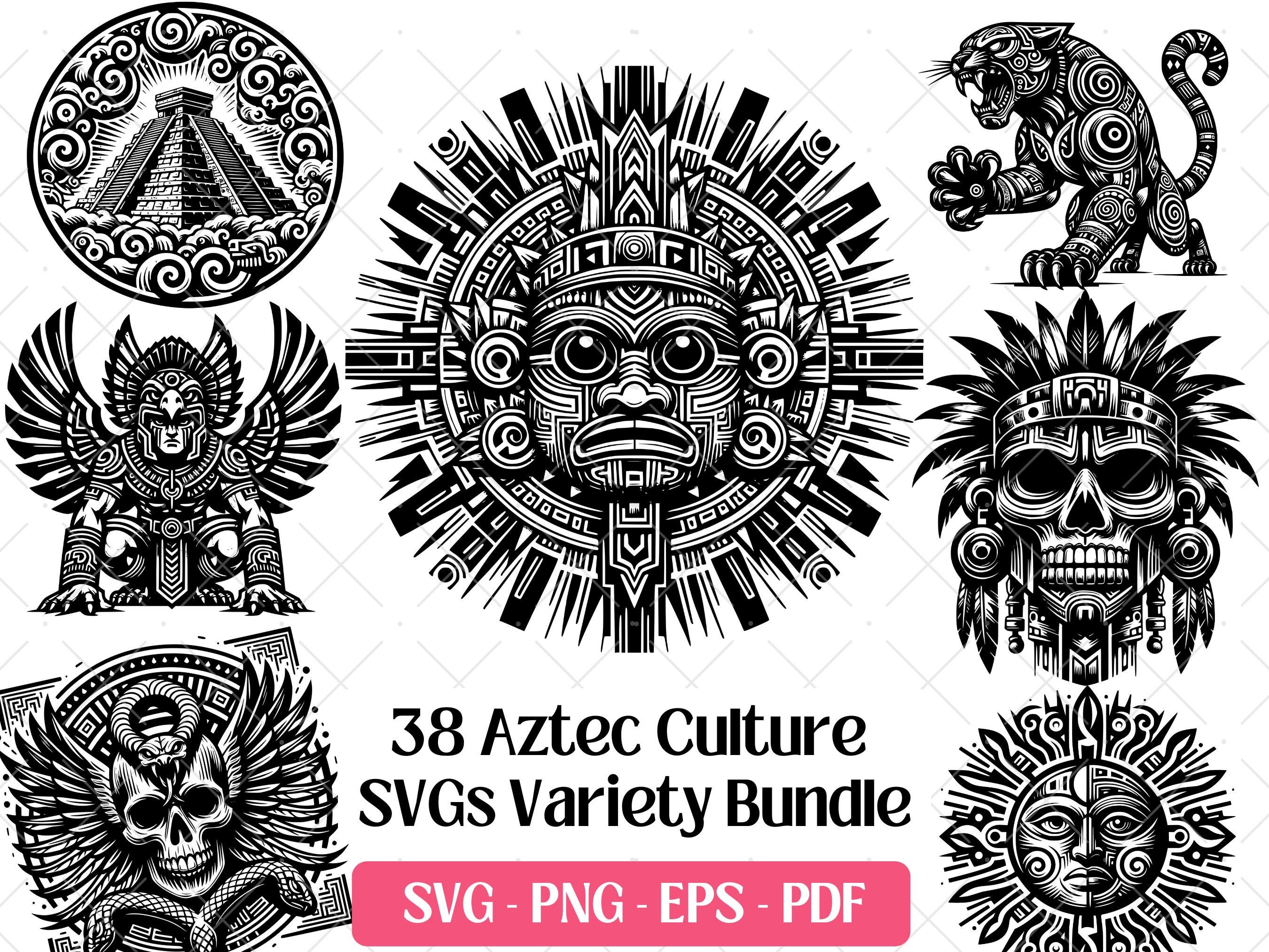 Aztec SVG Bundle, Tribal Native American Clipart Png, Laser Cutting ...