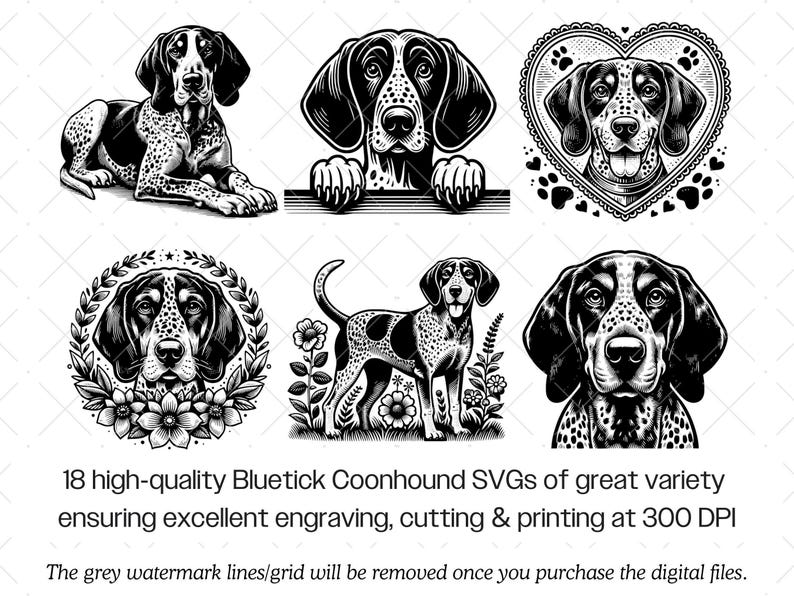 Bluetick Coonhound SVG Bundle · Hunting Hound Dog Clipart PNG · Cricut ...