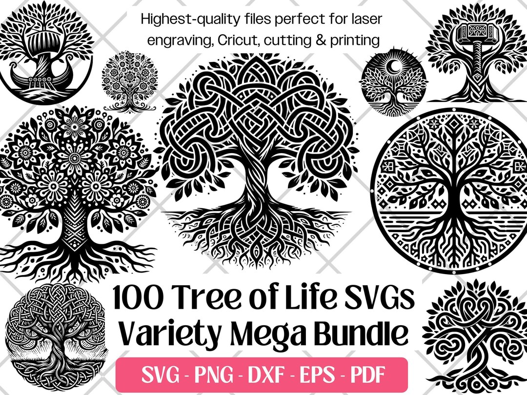 Tree of Life SVG Bundle · Celtic Norse Clipart PNG · Cricut Files - Etsy