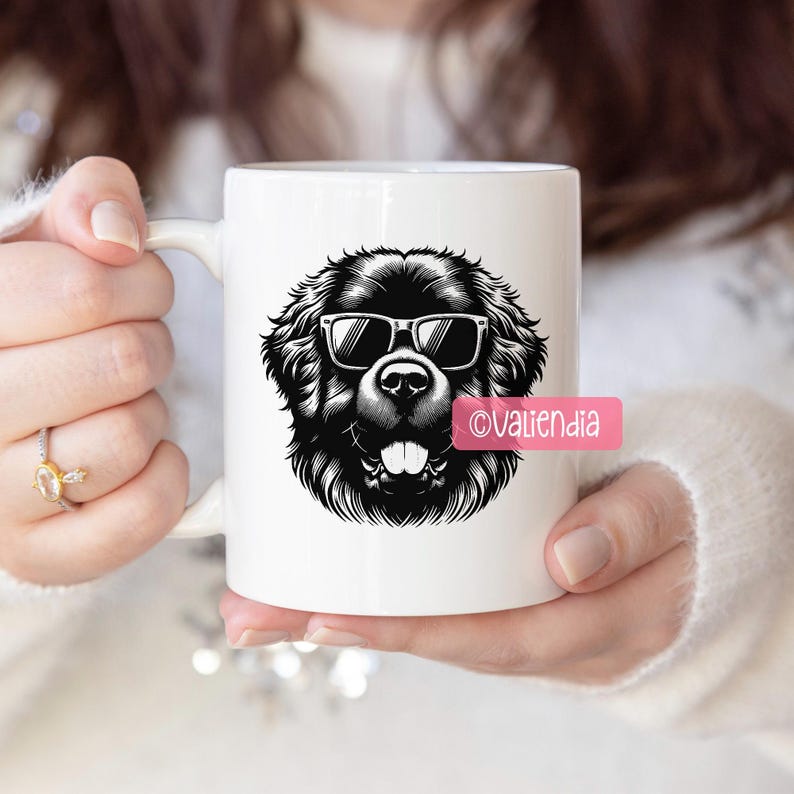 Newfoundland Dog SVG Bundle · Newfie Giant Fluffy Clipart PNG · Cricut ...