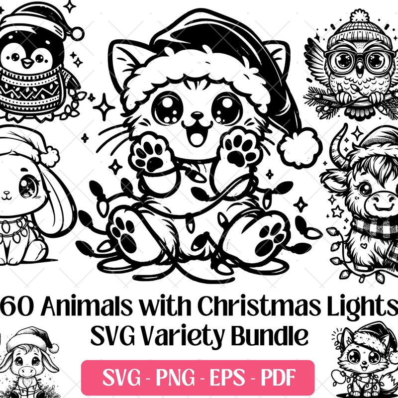Animals and Christmas Svg - Etsy