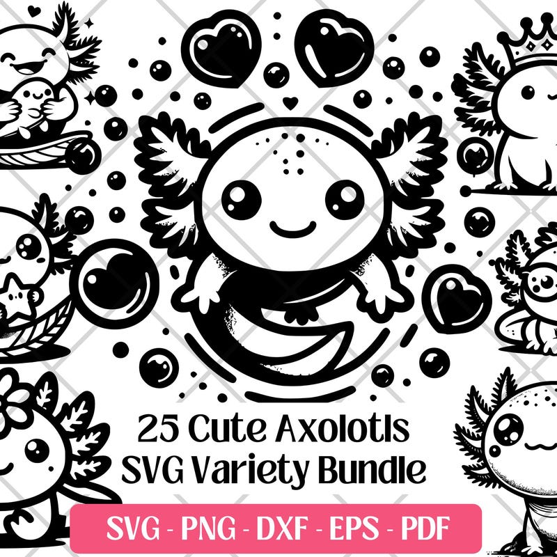 Axolotl Svg - Etsy