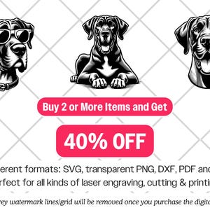 Great Dane SVG Bundle, Vector, PNG, Dxf, Eps,pdf, Cutting and Laser ...