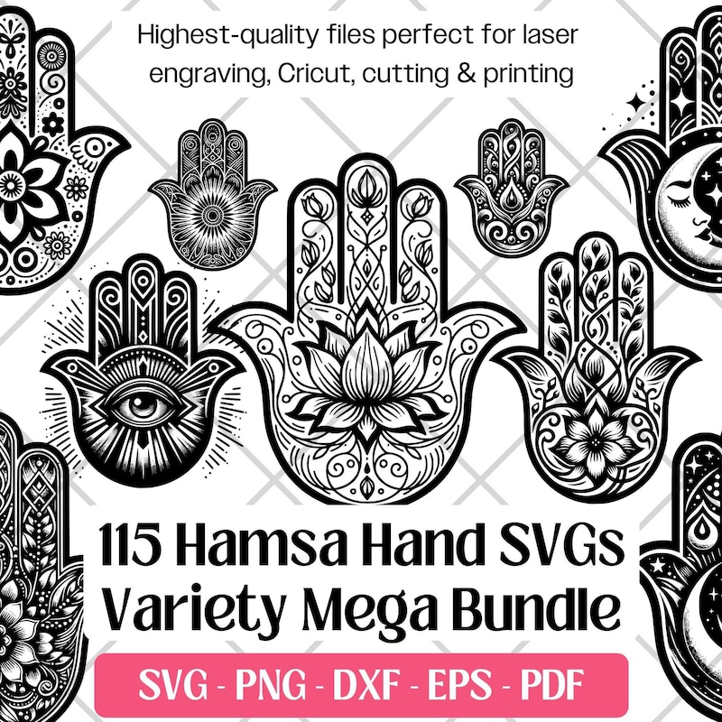 Hamsa Clipart - Etsy