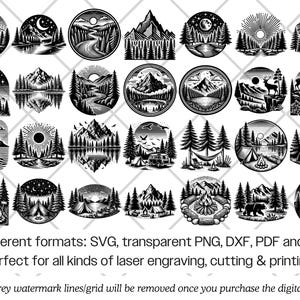 Nature SVG File Bundle, Vector, PNG, DXF, Eps,pdf Cutting Laser ...