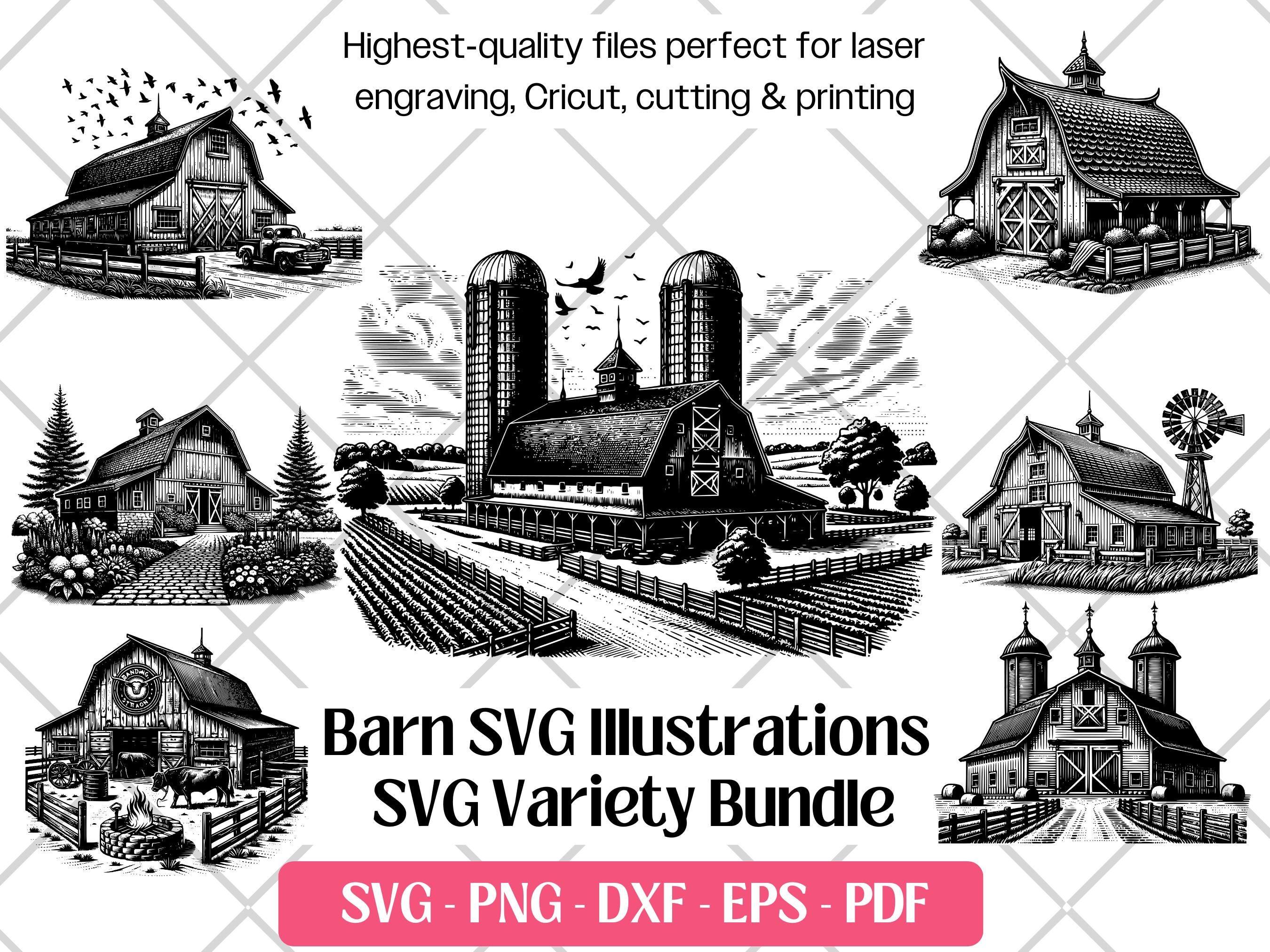 Farmhouse Barn SVG Bundle · Country Rural Farm Life Farmhouse Barn ...