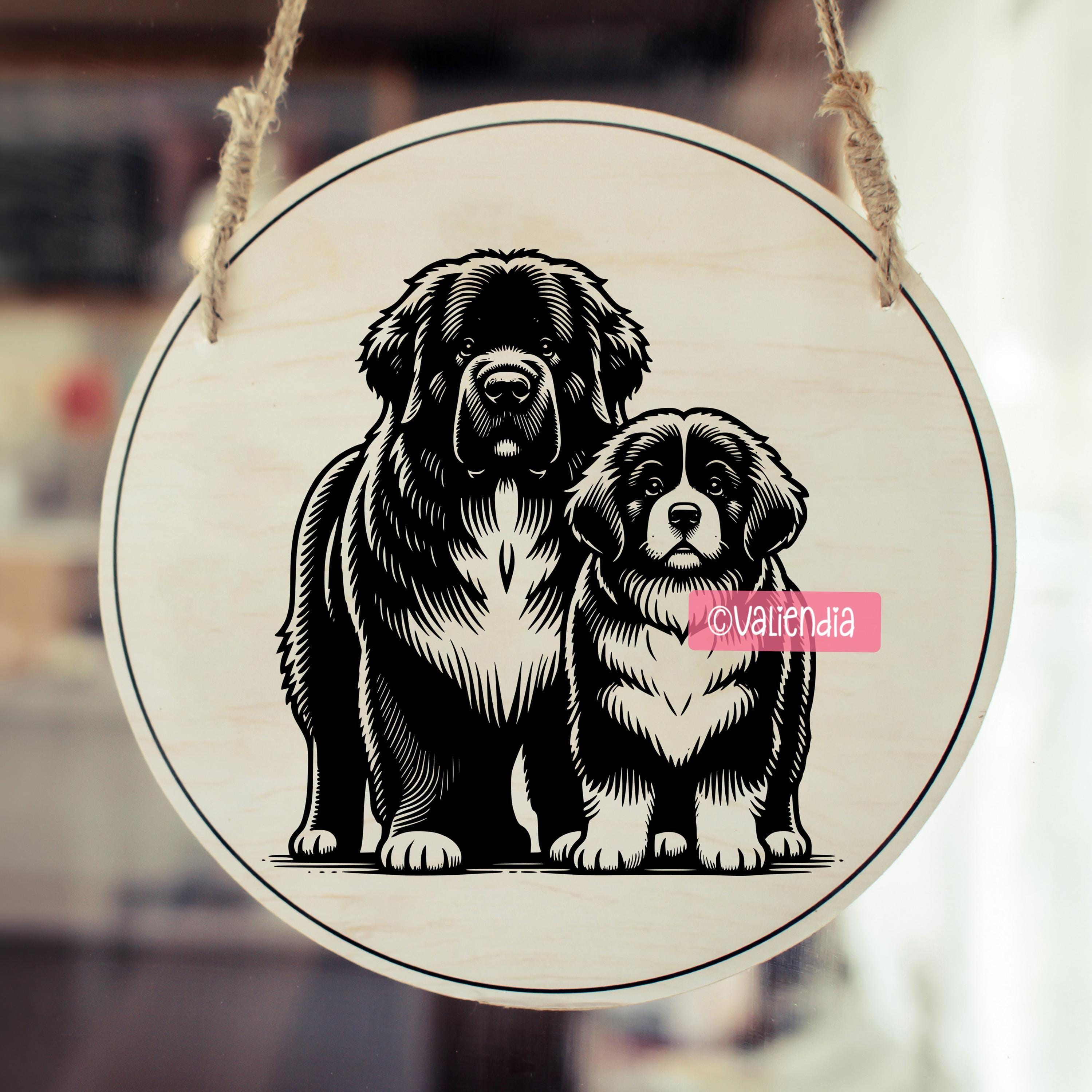 Newfoundland Dog SVG Bundle · Newfie Giant Fluffy Clipart PNG · Cricut ...