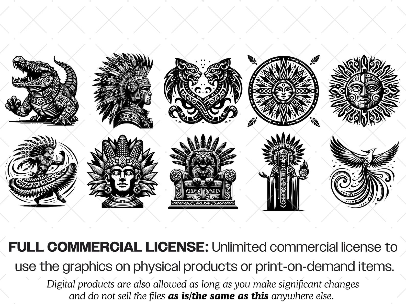 Aztec SVG Bundle, Tribal Native American Clipart Png, Laser Cutting ...
