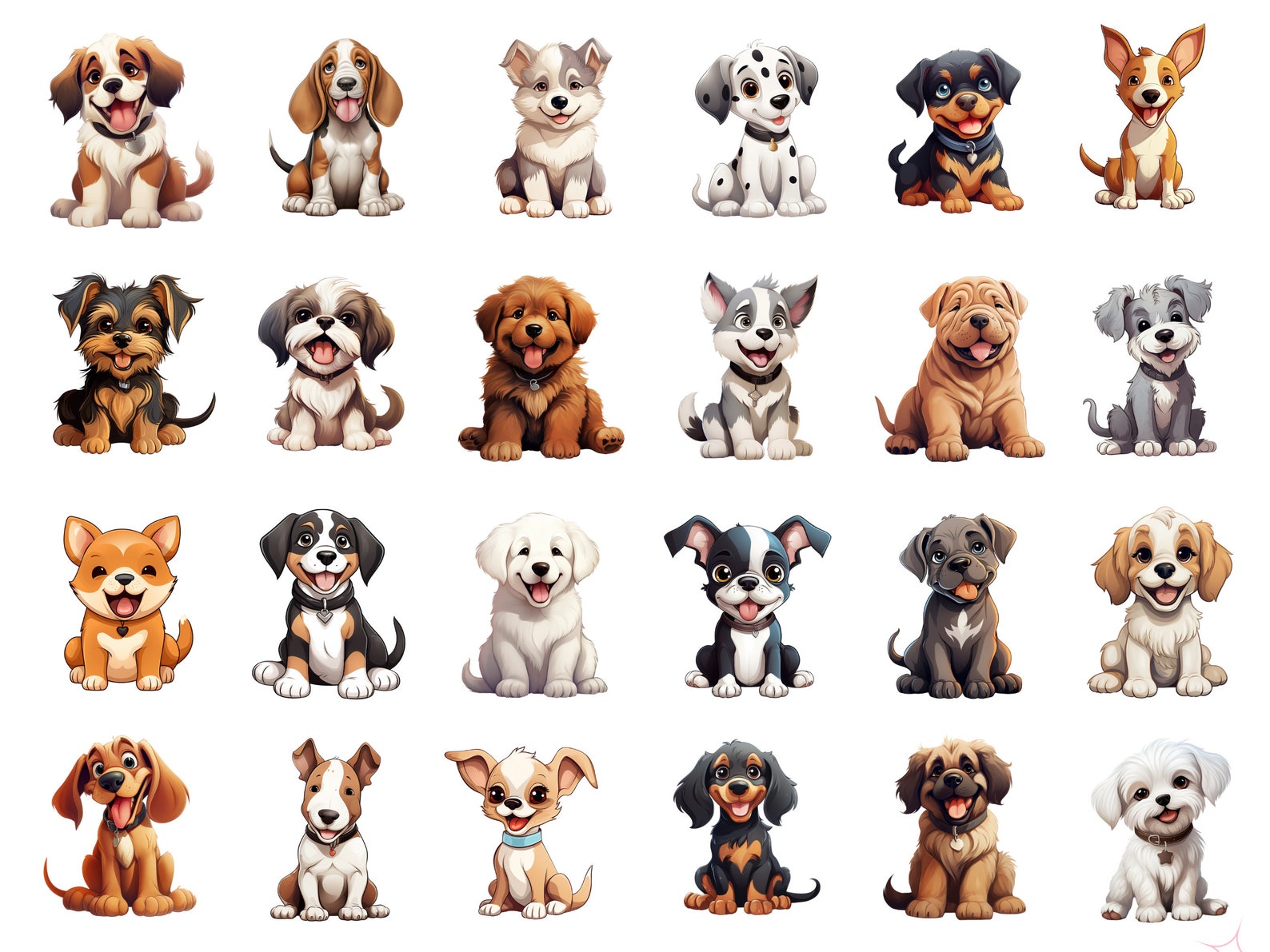 Puppy PNG Bundle 419 Puppies Cartoon Dogs Clipart Bundle - Etsy UK
