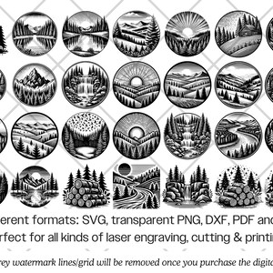 Nature SVG File Bundle, Vector, PNG, DXF, Eps,pdf Cutting Laser ...