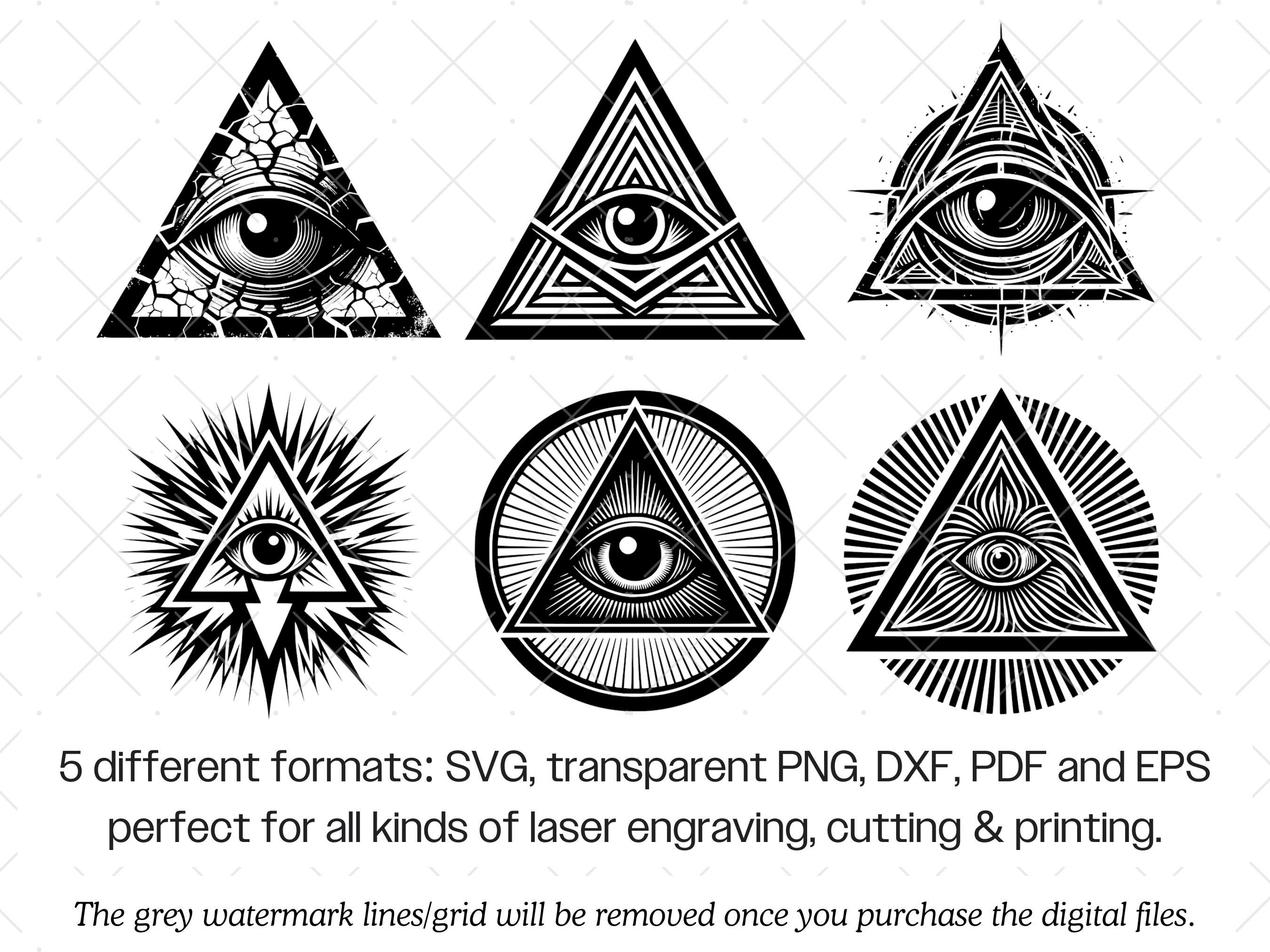 Eye of Providence SVG Bundle, Masonic Illuminati Symbol Third-eye ...