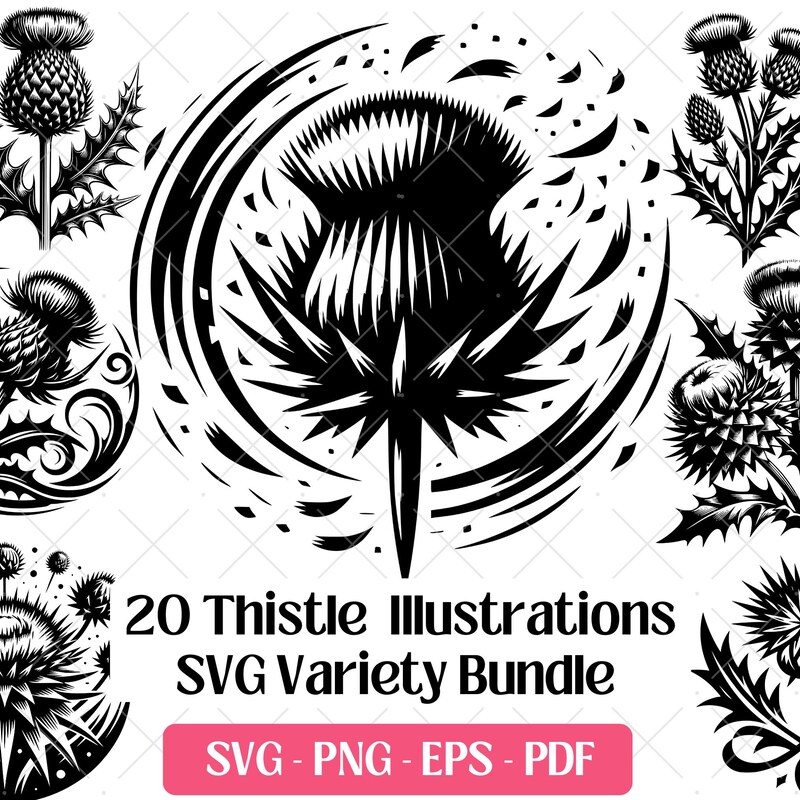 Thistle Svg - Etsy
