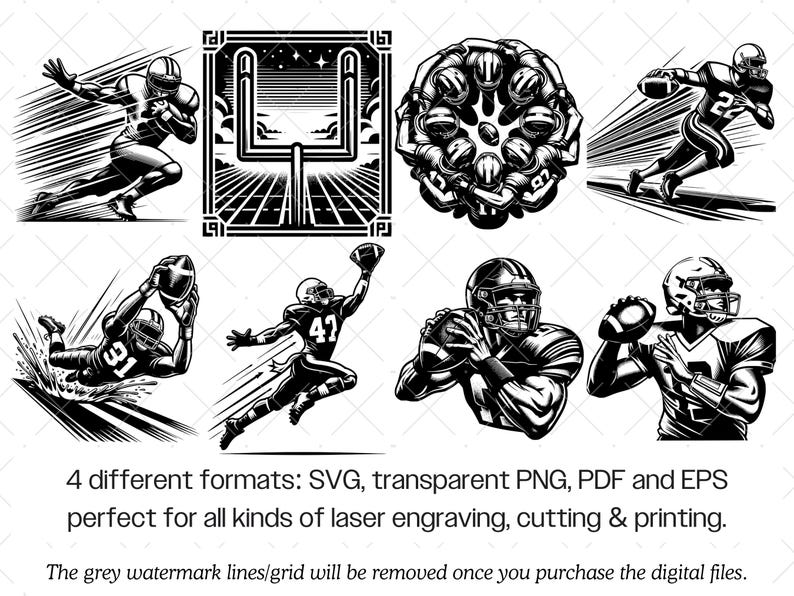 American Football SVG Bundle · Sport Player Gridiron Game Football ...