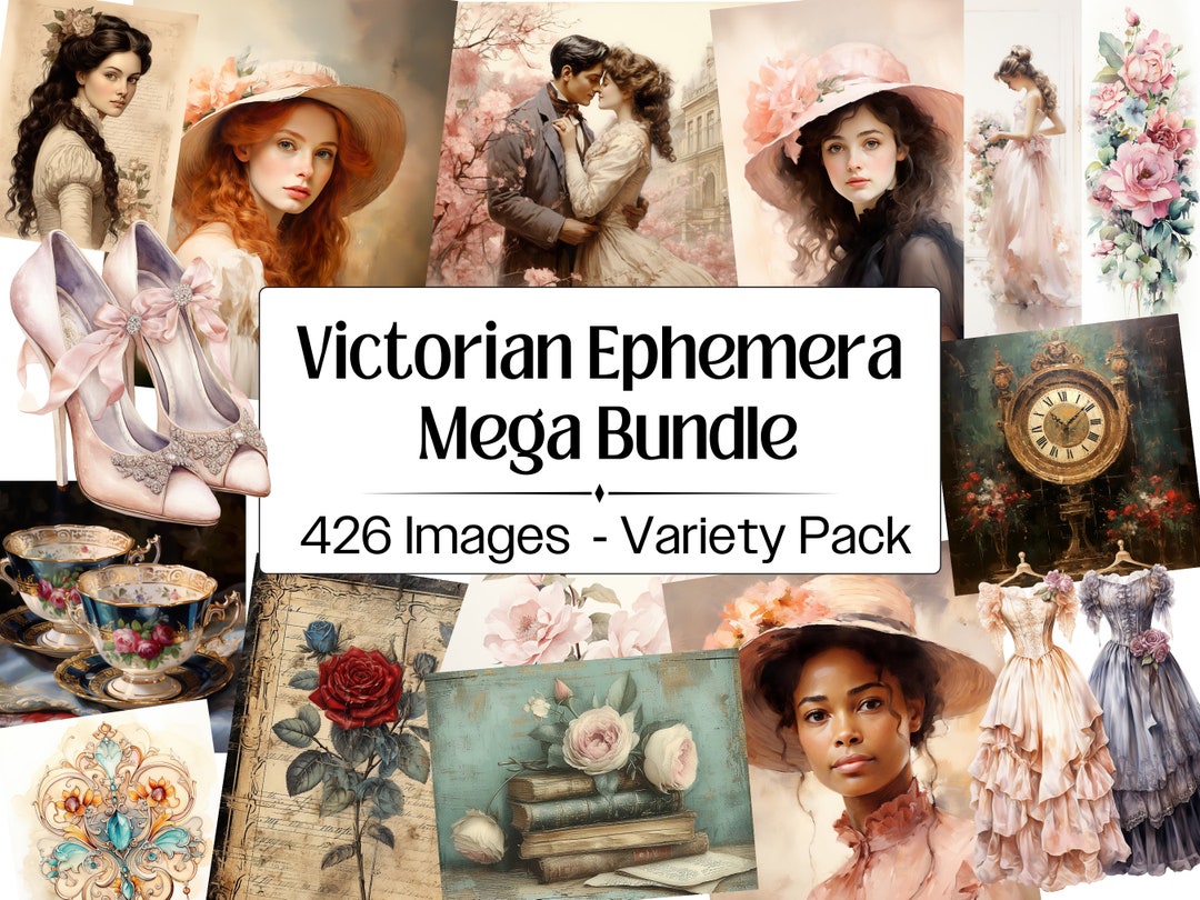 Victorian Ephemera Vintage Junk Journal Kit,victorian Ladies ...
