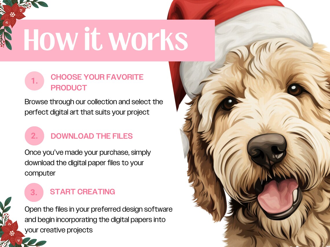 Christmas Dogs, 670 Santa Dogs PNG Clipart Bundle 111 Breeds, Christmas ...