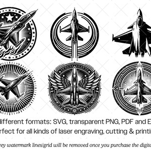 Fighter Jet SVG Bundle · Military Aircraft Aviation War Jet Design ...