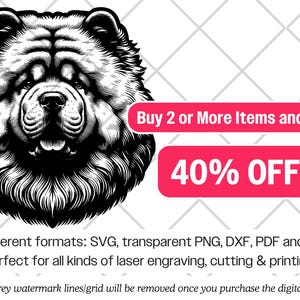 Chow Chow SVG Bundle · Fluffy Funny Dog Clipart PNG PDF · Cricut Laser ...