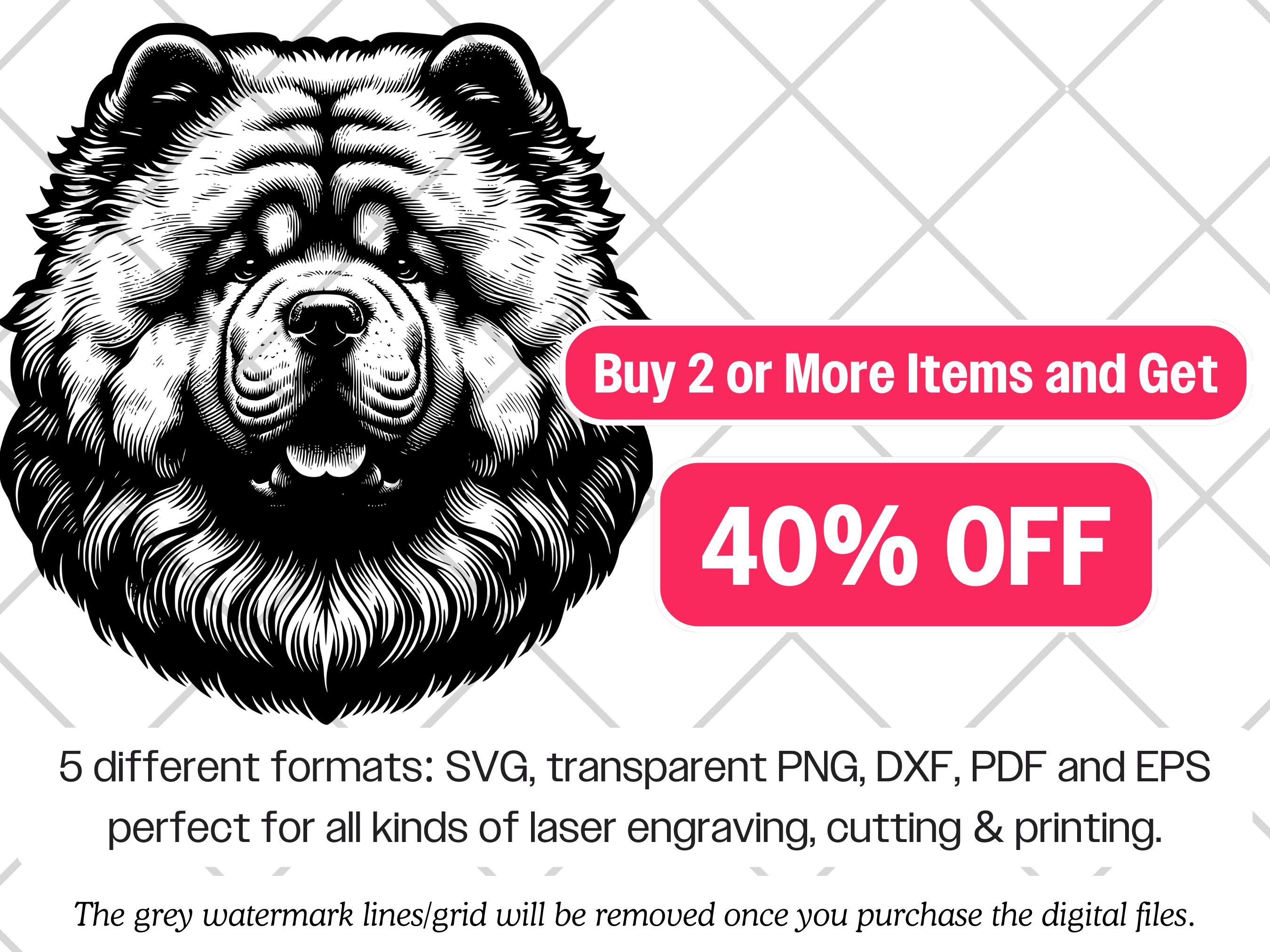 Chow Chow SVG Bundle · Fluffy Funny Dog Clipart PNG PDF · Cricut Laser ...