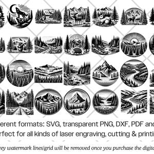 Nature SVG File Bundle, Vector, PNG, DXF, Eps,pdf Cutting Laser ...
