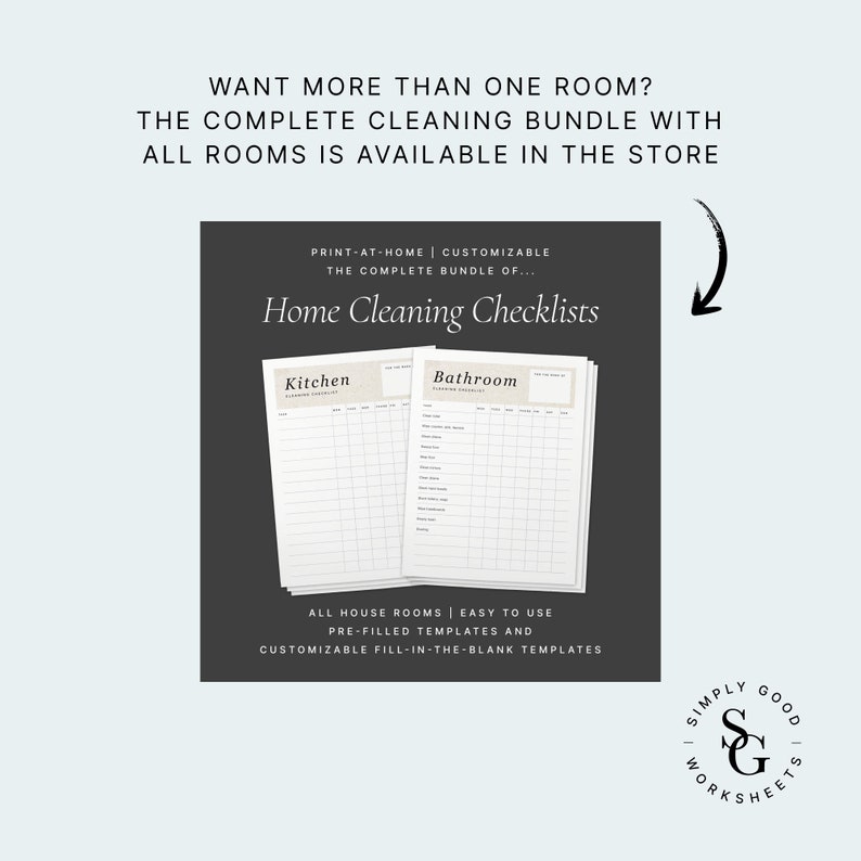 Entryway Cleaning Checklist by Week, Printable Download, Fillable PDF ...