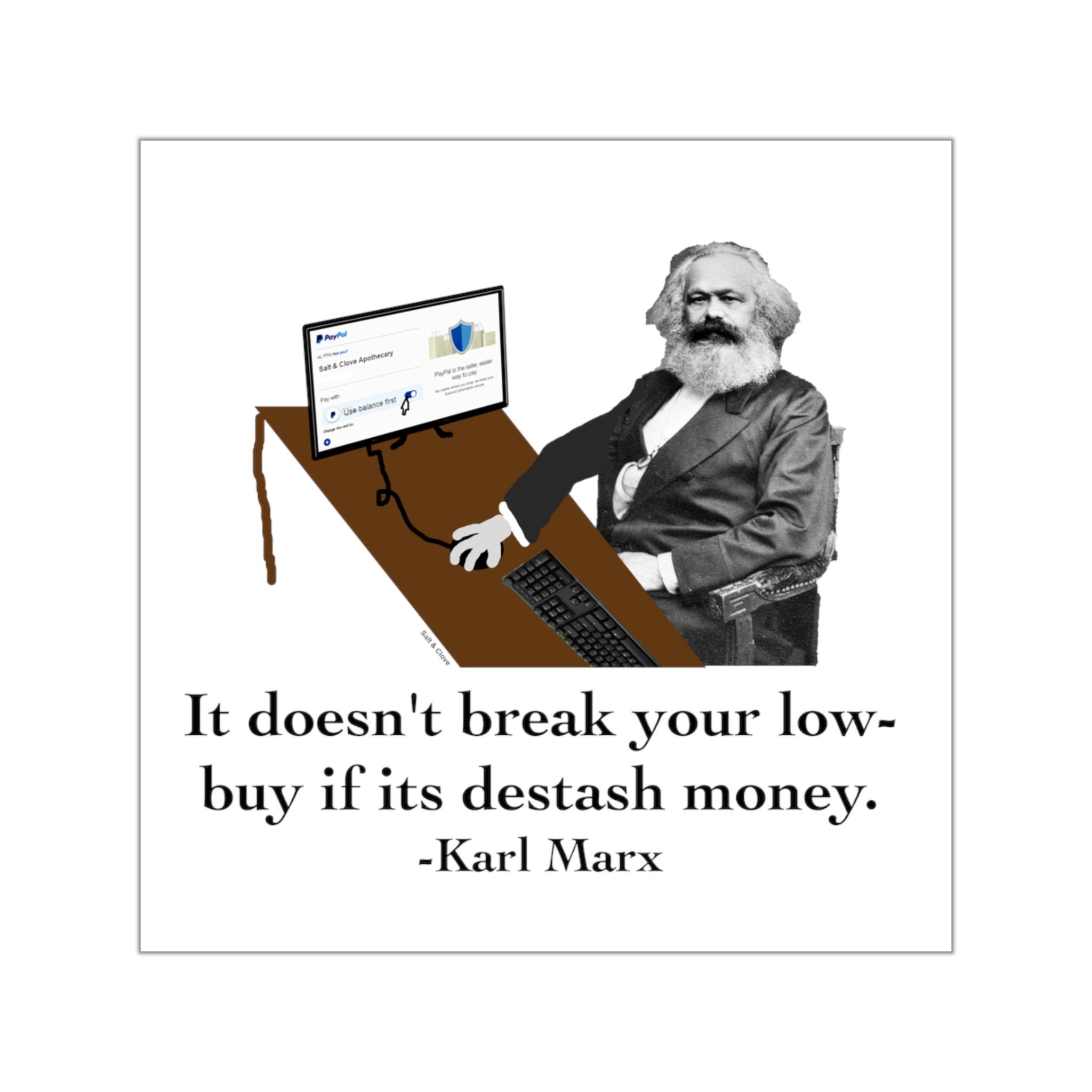 Salt & Clove Karl Marx Indie Perfume IMAM Destash Humor Joke Square ...