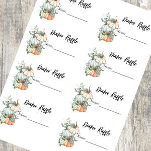 Pumpkin Diaper Raffle - Etsy