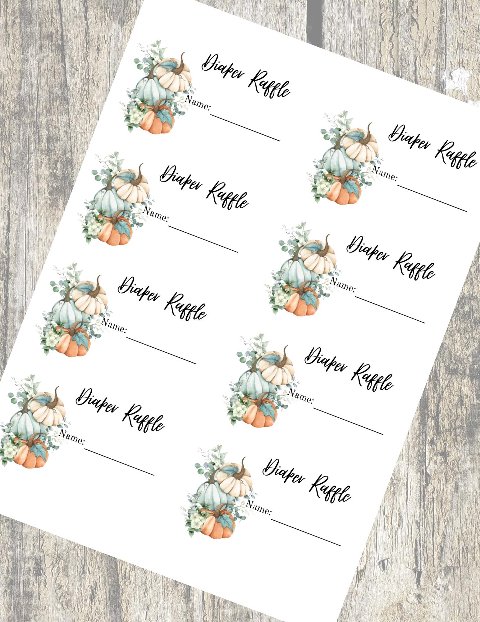 Pumpkin Diaper Raffle - Etsy