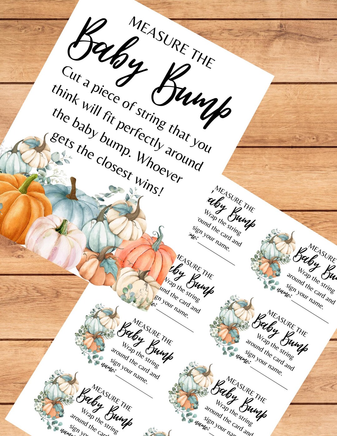 Printable Measure the Bump Pumpkin Game - Etsy