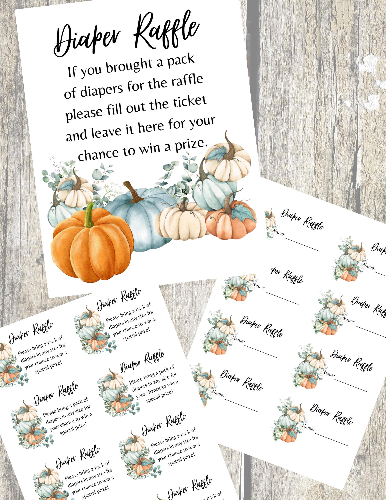 Pumpkin Diaper Raffle - Etsy