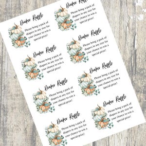 Pumpkin Diaper Raffle - Etsy