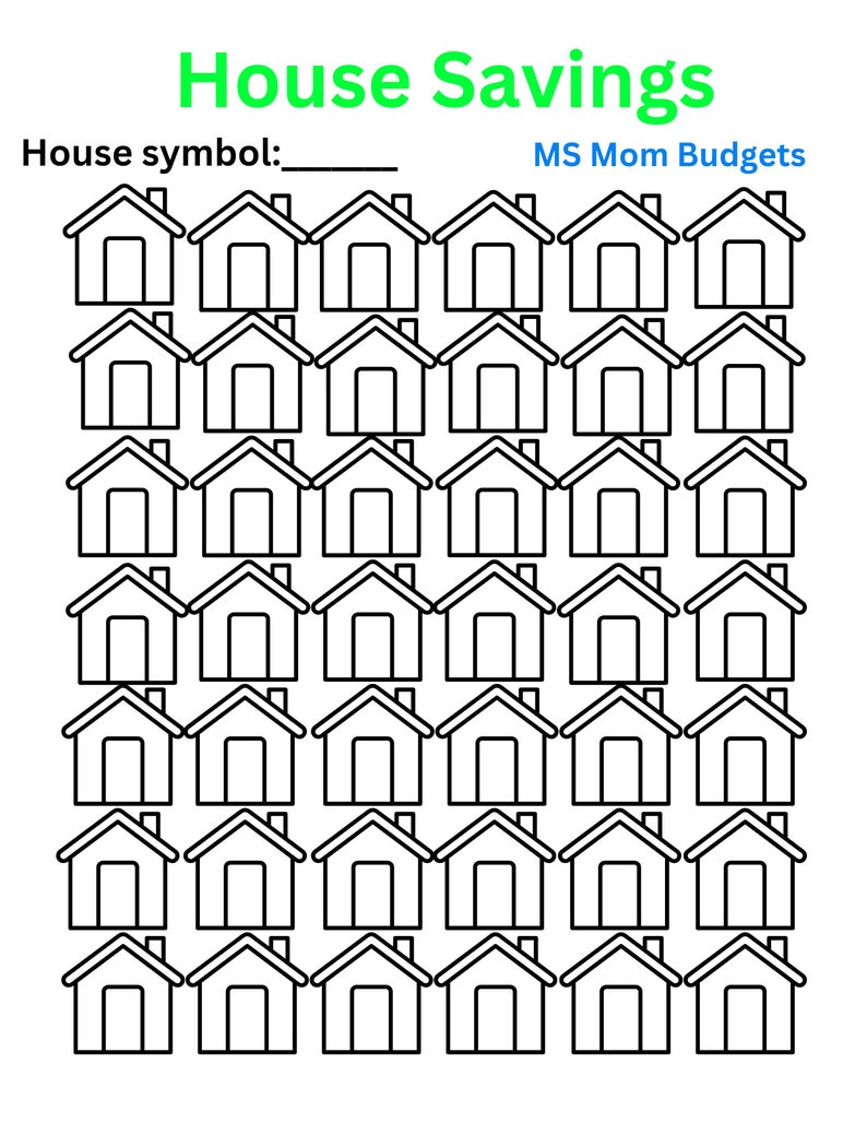 House Savings Challenge - Etsy