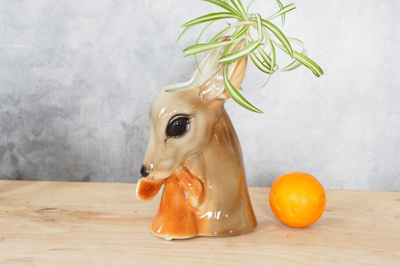 Vintage Deer Planter/vase Mother and Fawn Beautiful - Etsy