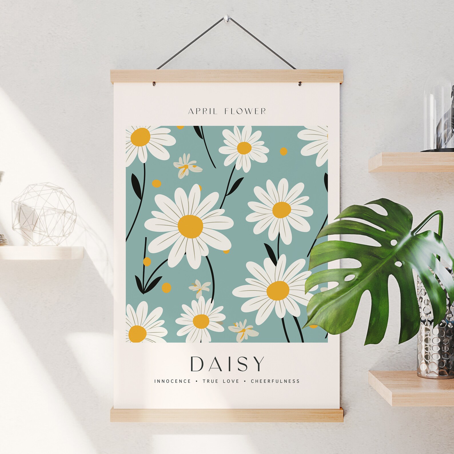 April Birthmonth Flower Gifts • Personal Birth Flower Printable Wall ...