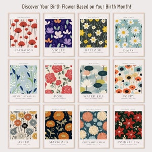 June Birth Month Gifts • Personal Birth Flower Printable Wall Art ...