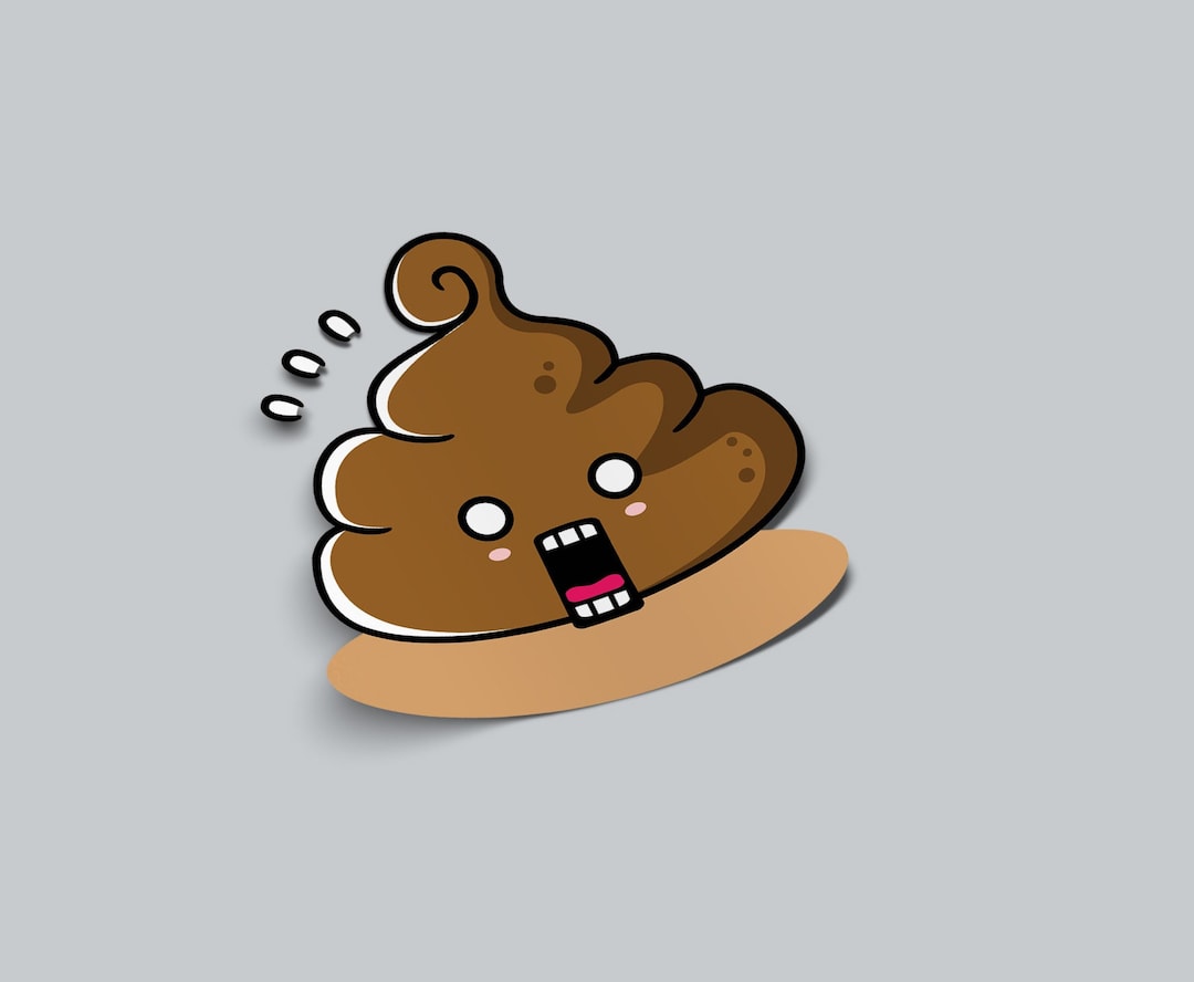 Angry Poop Sticker Funny Poop Sticker Collection Choose Your Size ...
