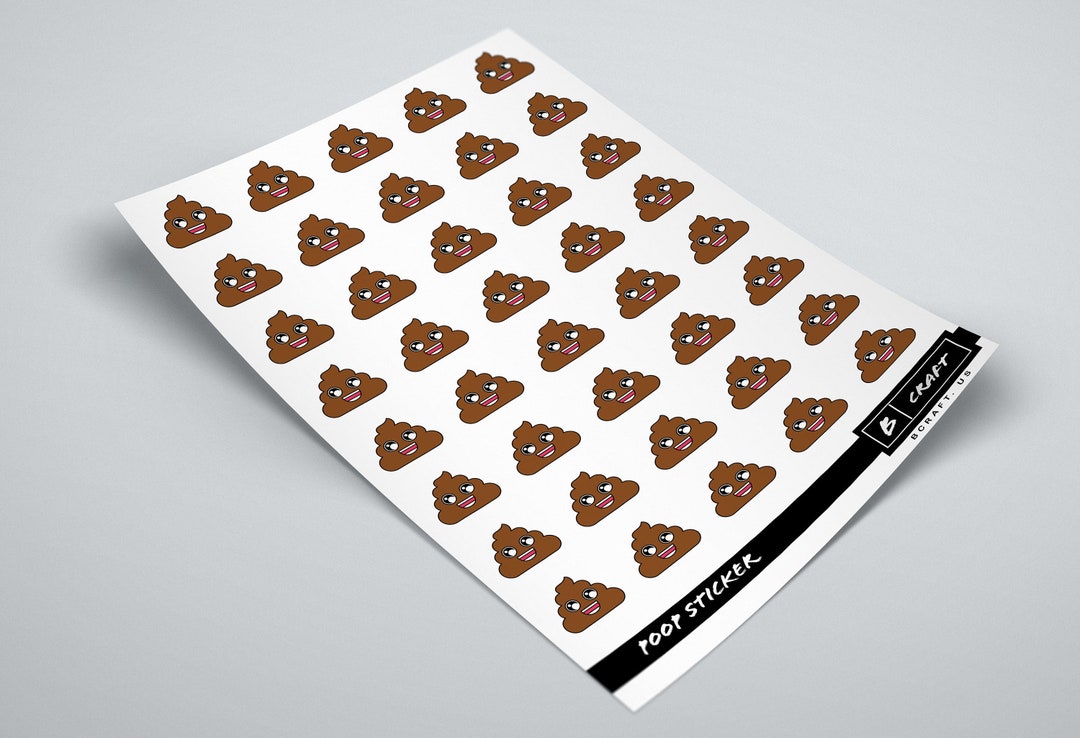 40 Poop Stickers Sheet 24 Stickers on One Sheet Special - Etsy