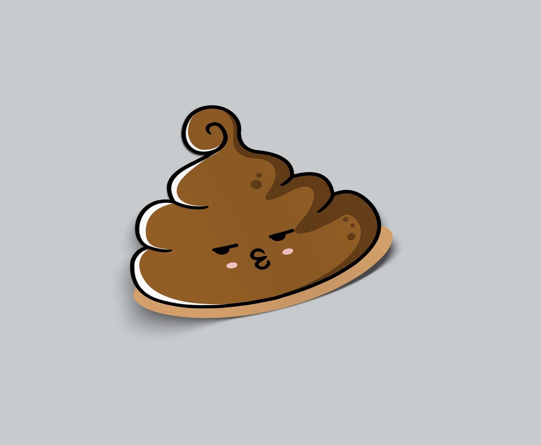 Shy Poop Sticker Funny Poop Sticker Collection Choose Your - Etsy