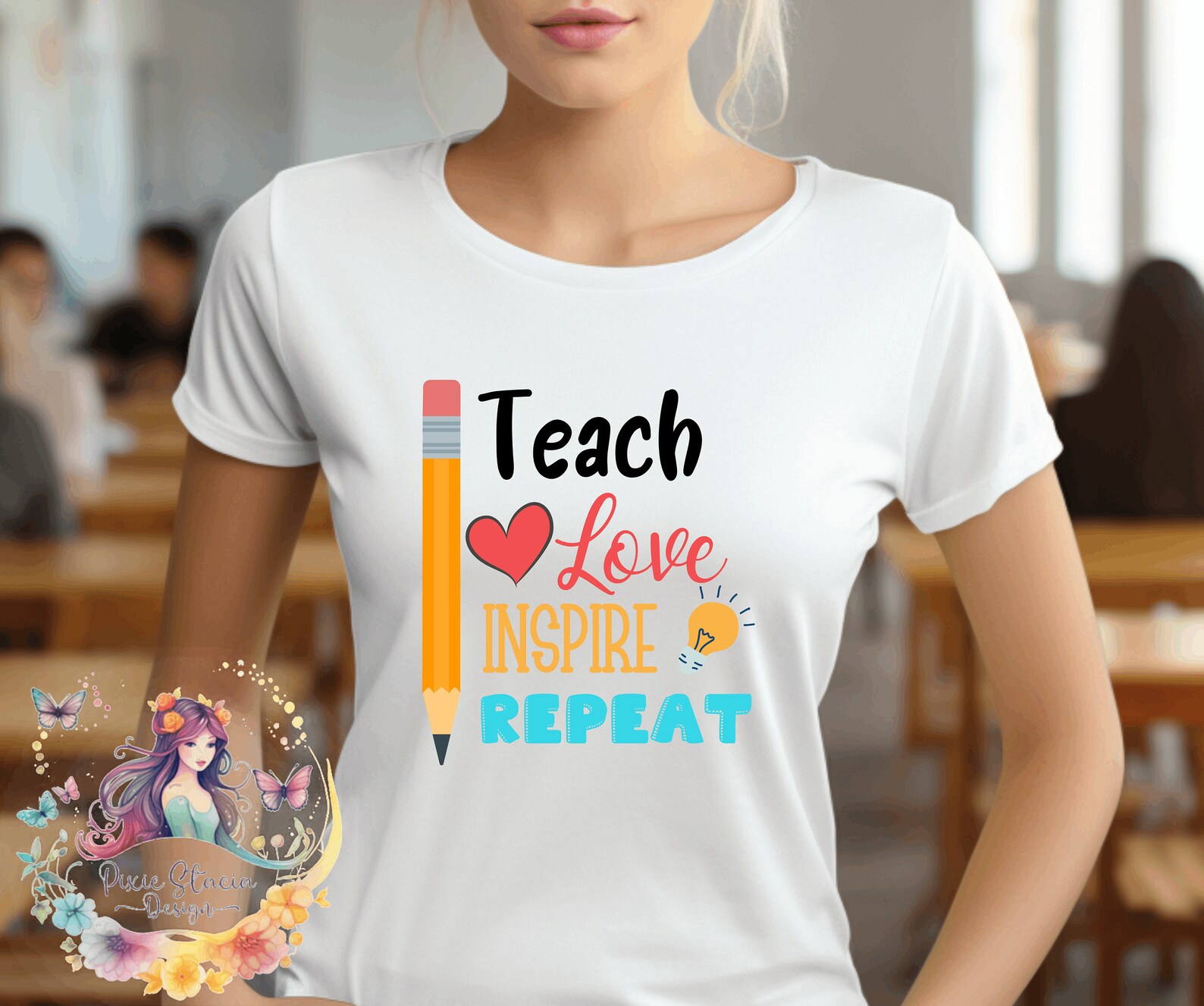 Teach Love Inspire Repeat Png Teacher Sublimation Design - Etsy